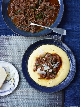 Beef shin ragu with creamy polenta | Beef recipes | Jamie magazine